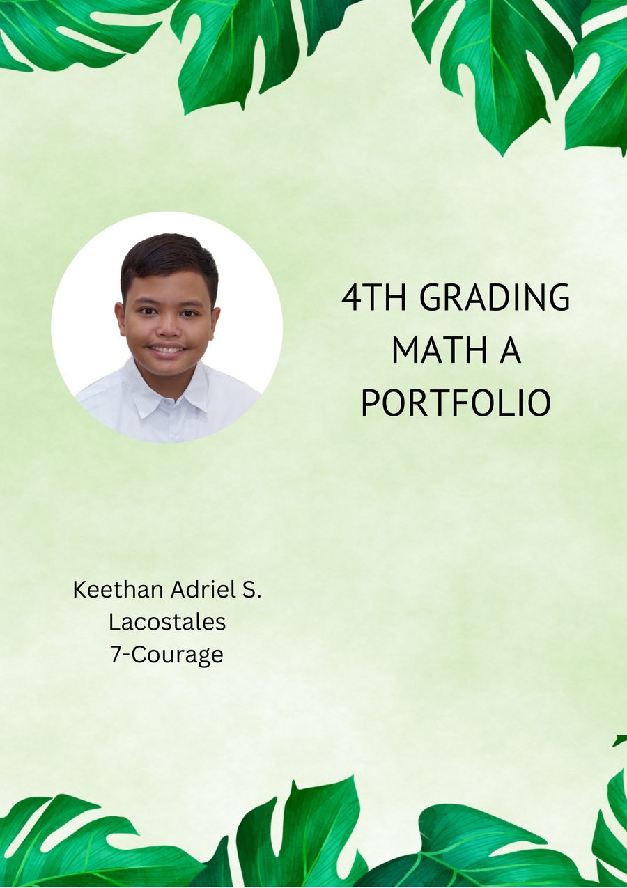 4TH GRADING MATH A PORTFOLIO SECOND PART by Keethan - Flipsnack
