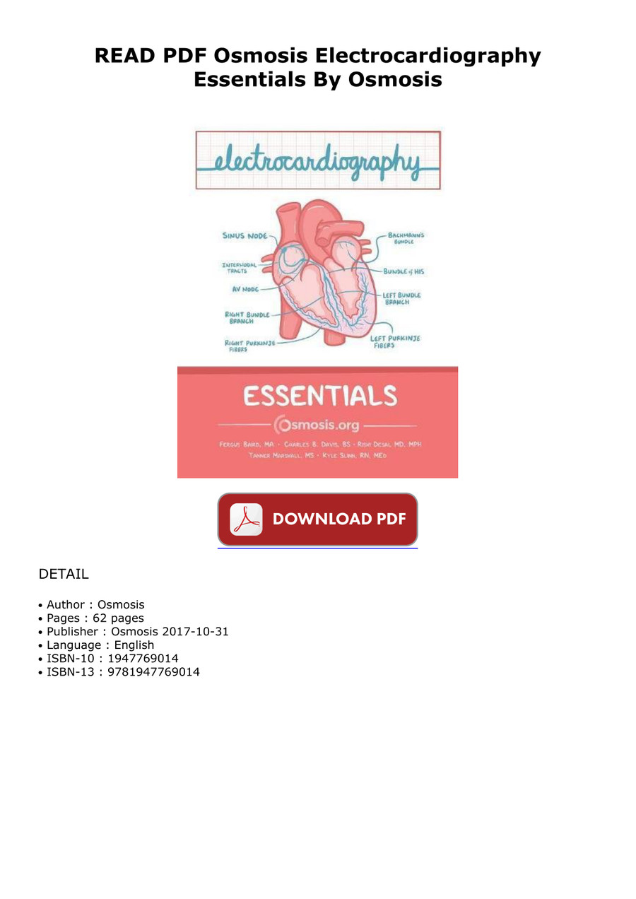 READ PDF Osmosis Electrocardiography Essentials By Osmosis by kuvanma ...