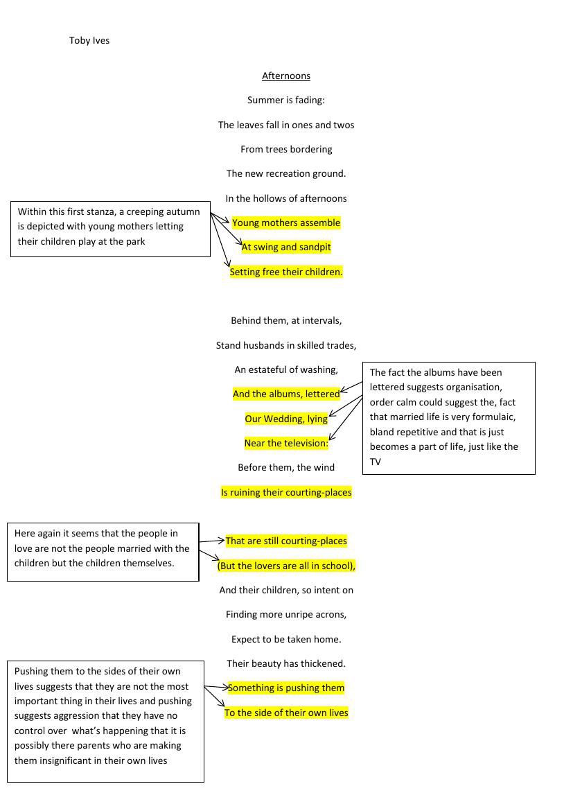 Afternoons by tobyivesenglishlit - Flipsnack