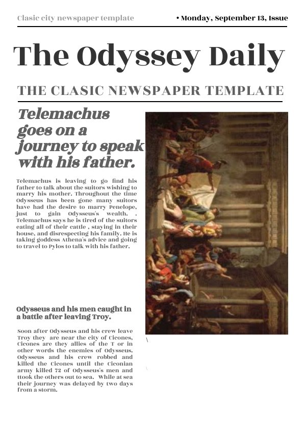 Odyssey Newspaper by Madisyn Johnson - Flipsnack