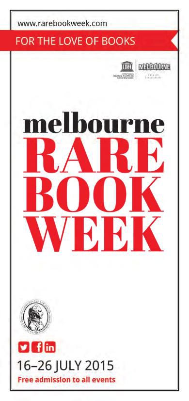 Melbourne Rare Book Week Program of Events 2015 by Iggy - Flipsnack