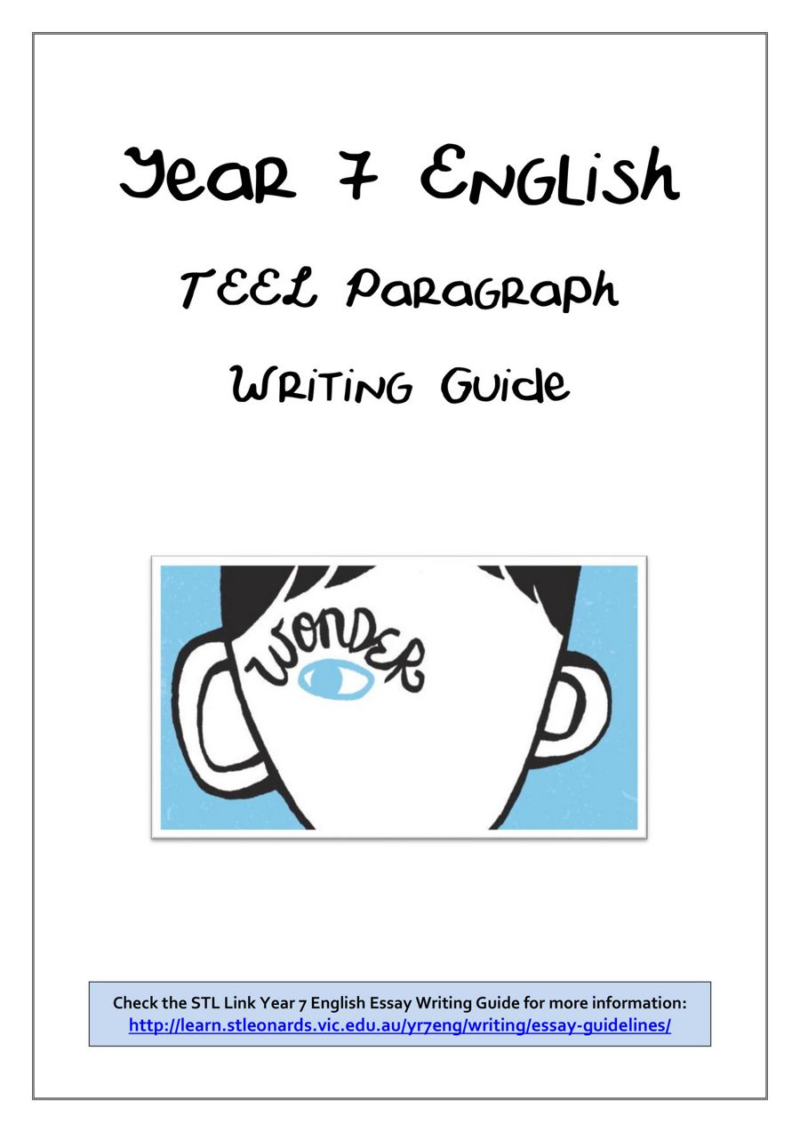 Year-7-English-TEEL-Paragraph-Writing-Guide-Wonder by Yar Dhieu - Flipsnack