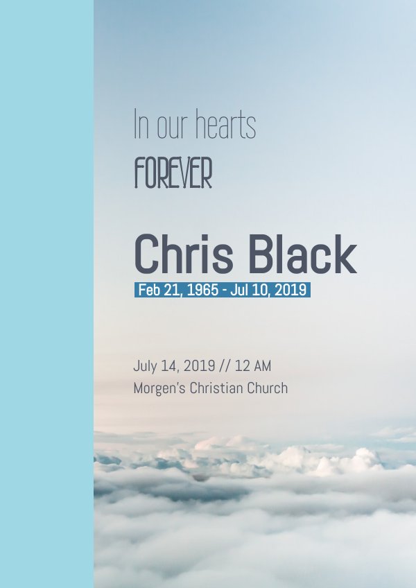 Modern Funeral Program Template by Flipsnack templates - Flipsnack