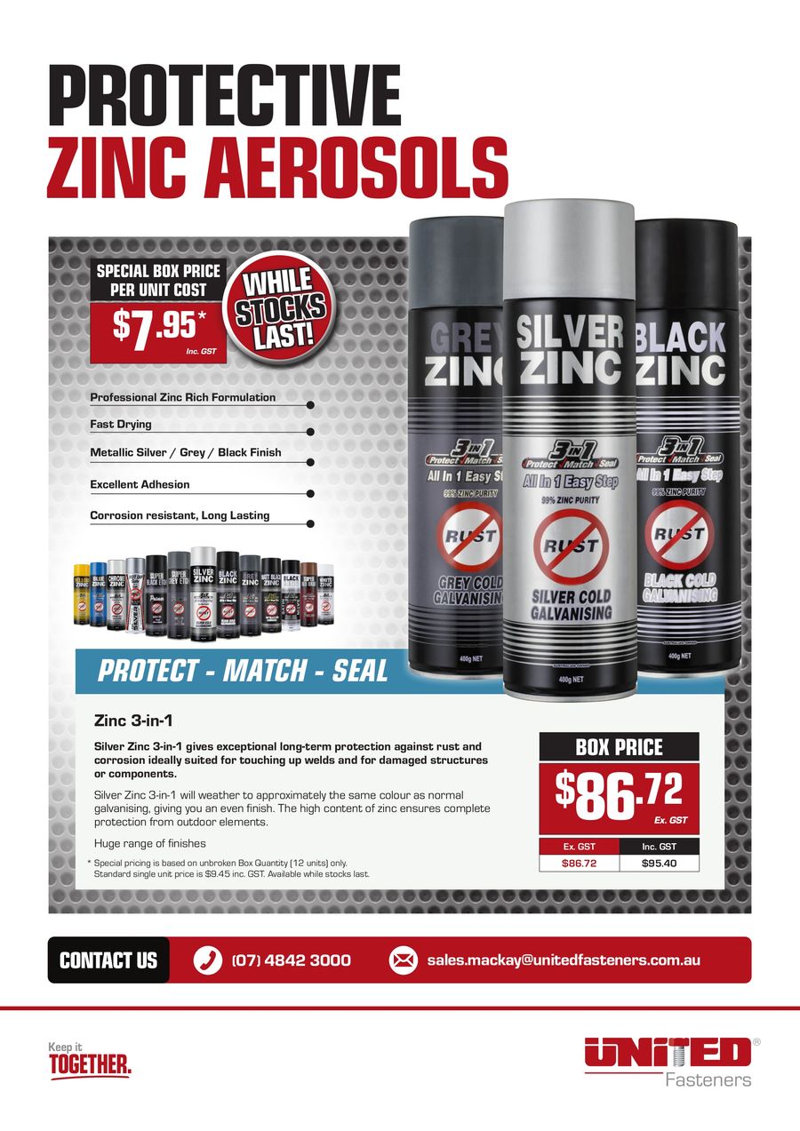 A4 Flyer - Protective Zinc Aerosol_MACKAY by United Fasteners - Flipsnack