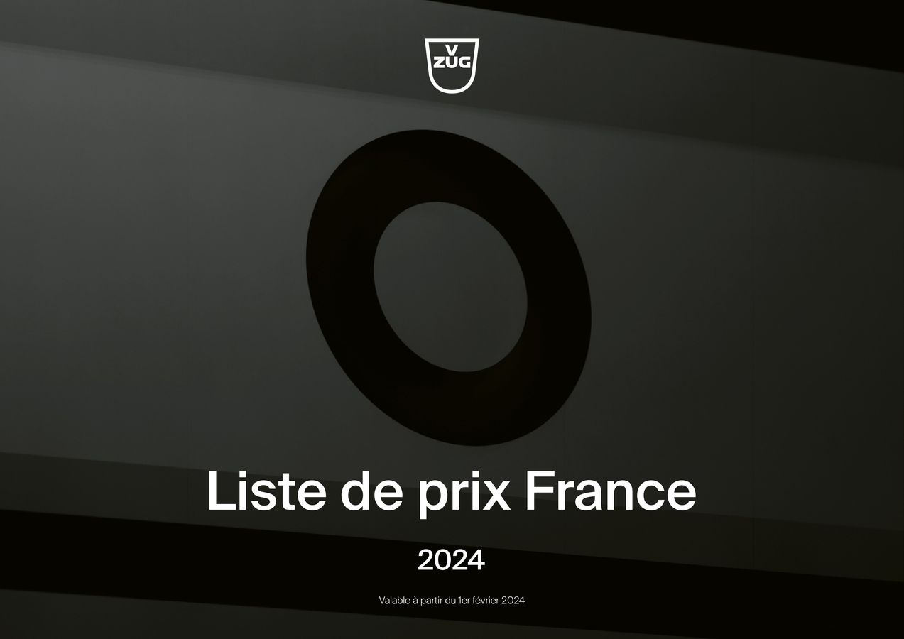 Liste prix France - 1er février 2024 by V-ZUG AG