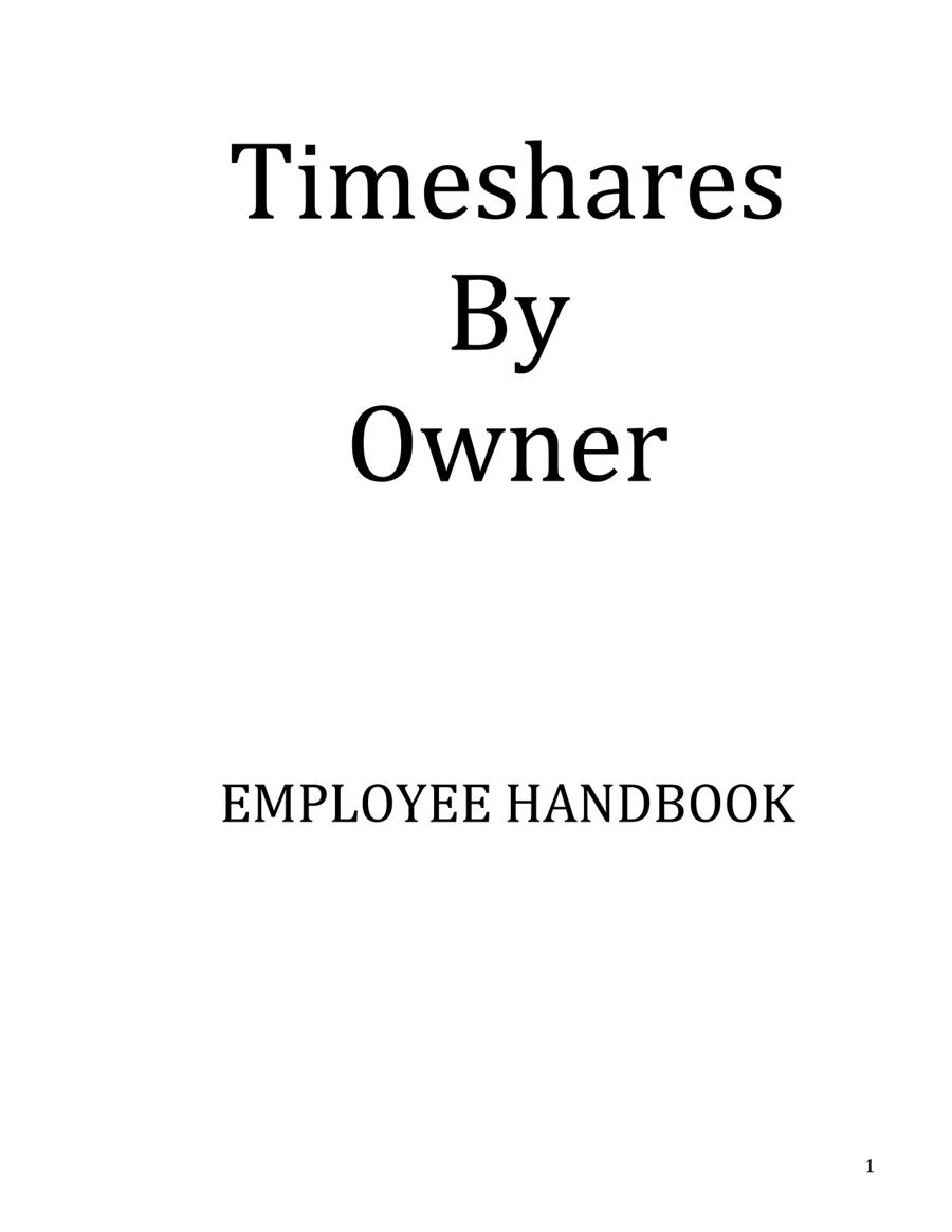 Timeshares By Owner Employee Handbook by Timeshares By Owner - Flipsnack