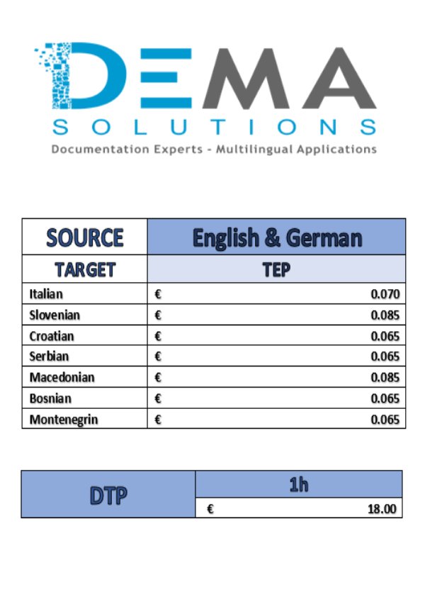 Standard price list - Dema Solutions by demasolutions - Flipsnack