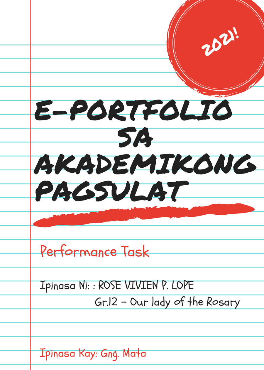 LOPE_Akademikong Pagsulat_ E Portfolio by Rose Vivien Lope - Flipsnack