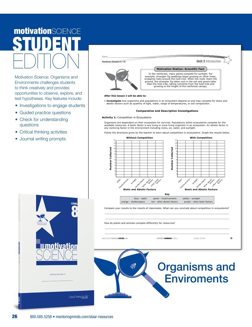 STAAR Motivation Science Level 8 Organisms by MentoringMinds - Flipsnack