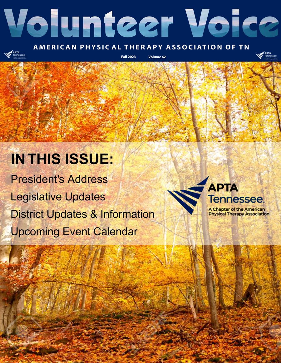 APTA TN Fall 2023 Volunteer Voice by amy - Flipsnack