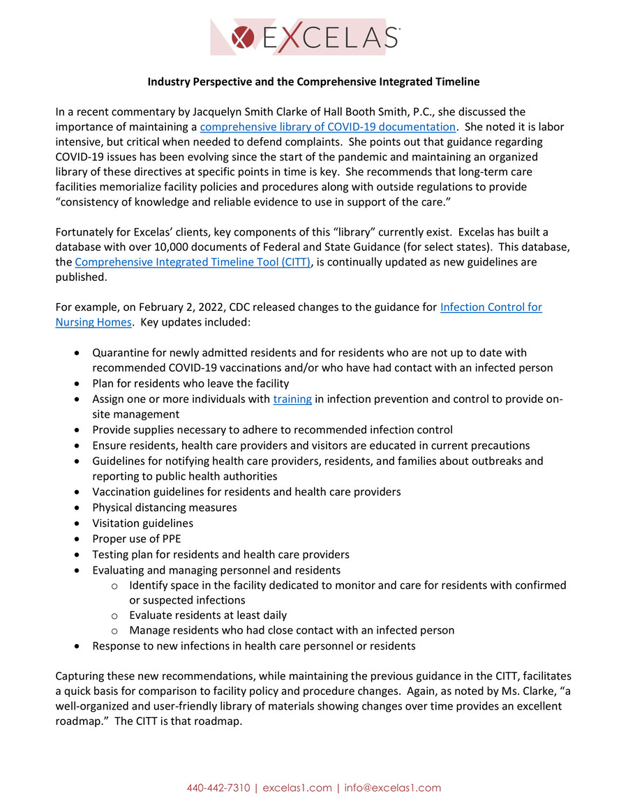 Industry Perspective Comprehensive Integrated Timeline by Melinda ...