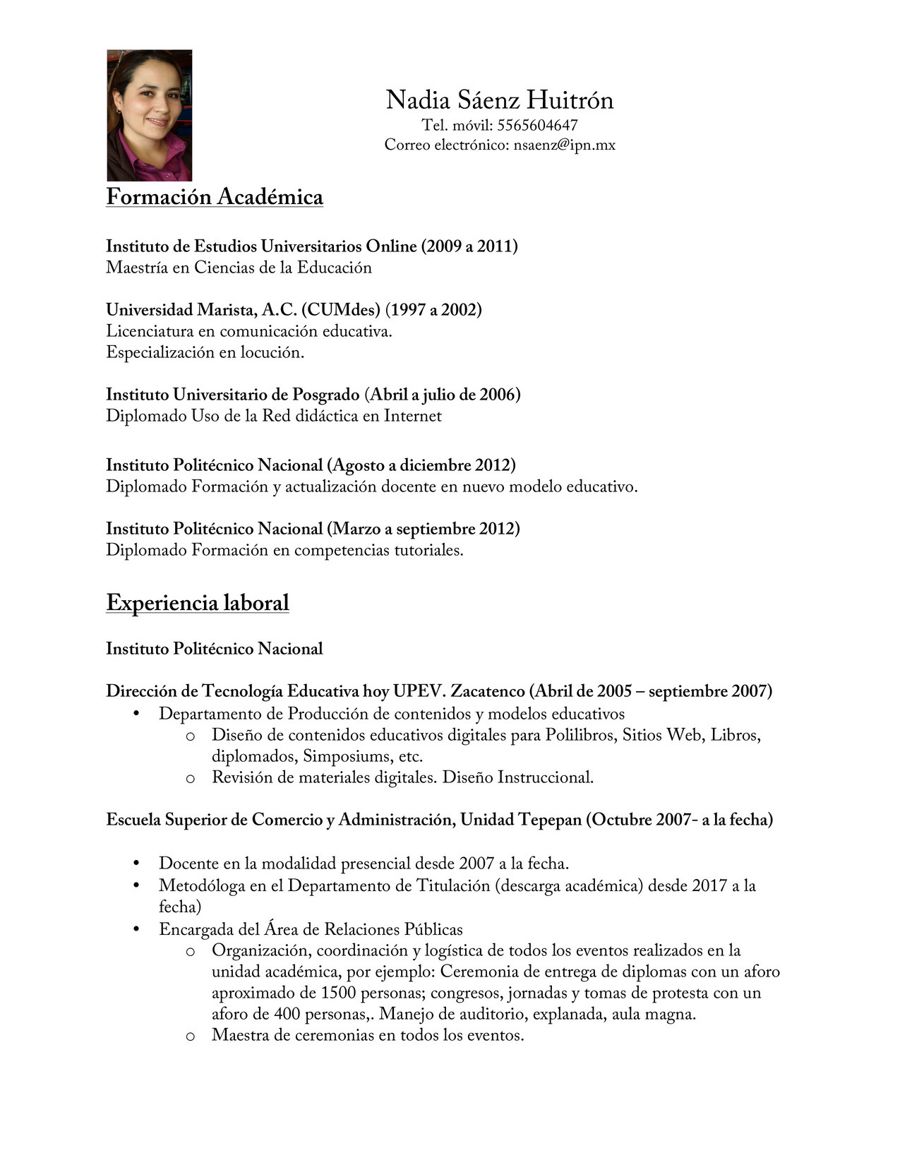 CV NADIA SAENZ HUITRON2018 by nasahui79 - Flipsnack