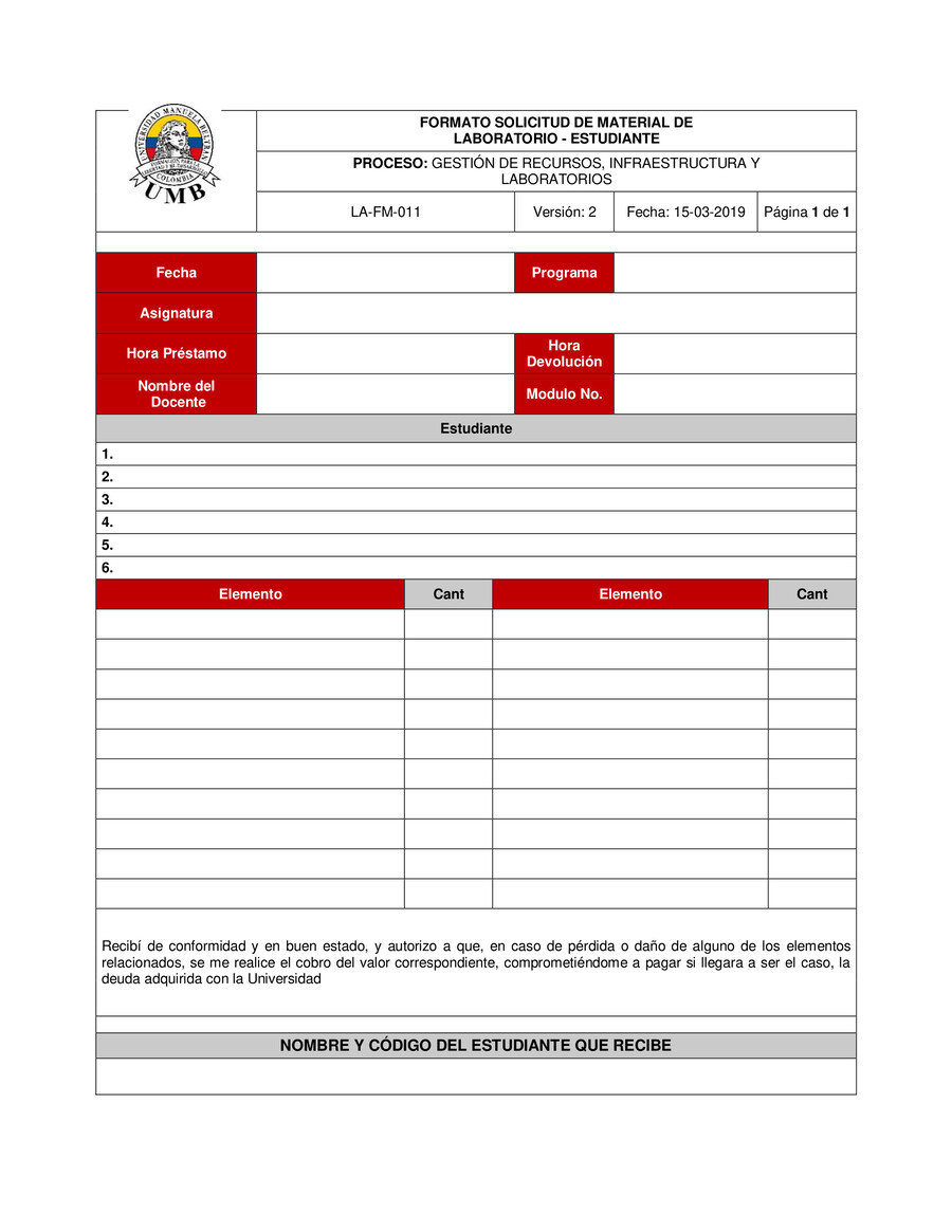 FORMATO SOLICITUD DE MATERIAL DE MATERIALES (1) by... - Flipsnack