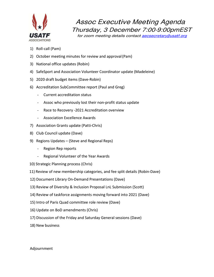 Associations Executive Committee Agenda by sarah.linehan - Flipsnack