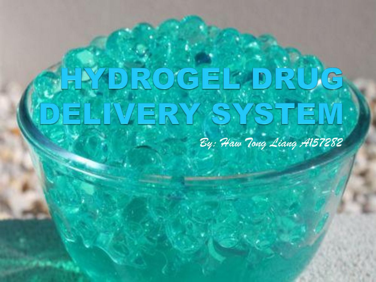 Hydrogel drug delivery system by... - Flipsnack