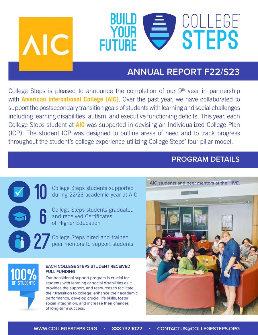 College Steps Annual Report (AIC) 2023 by College Steps - Flipsnack
