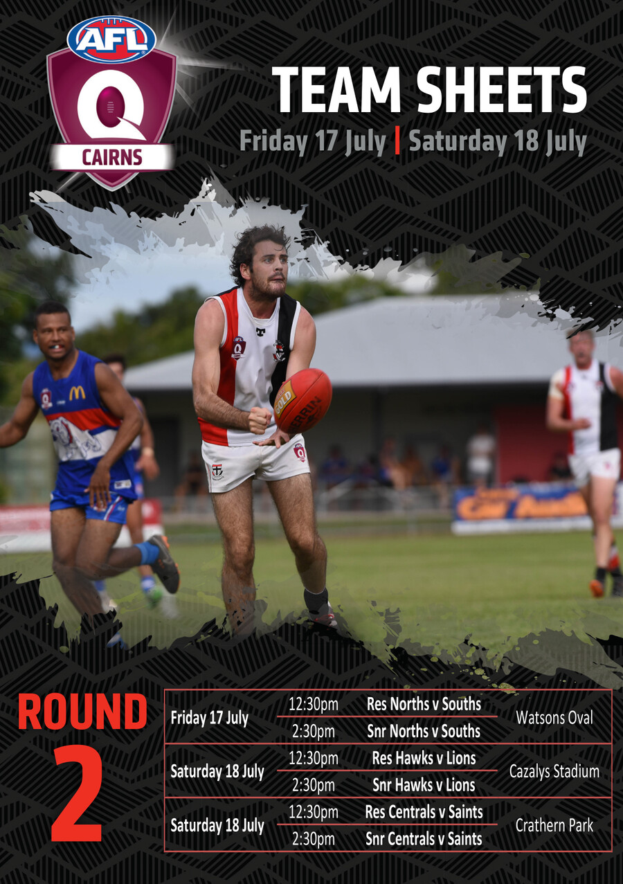 Team Sheets Round 2 / 2020 by AFLCairns - Flipsnack