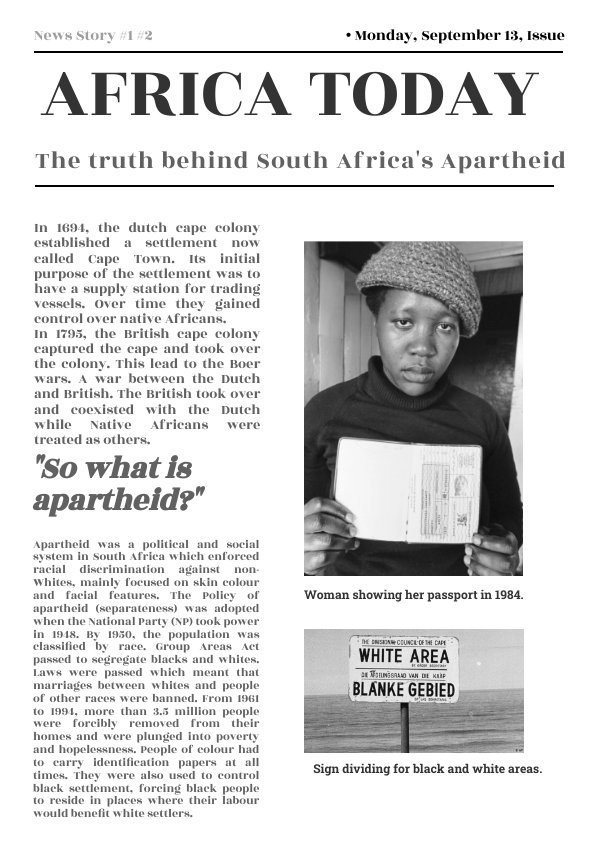 Camille- Apartheid newspaper by Camille Vanoye - Flipsnack