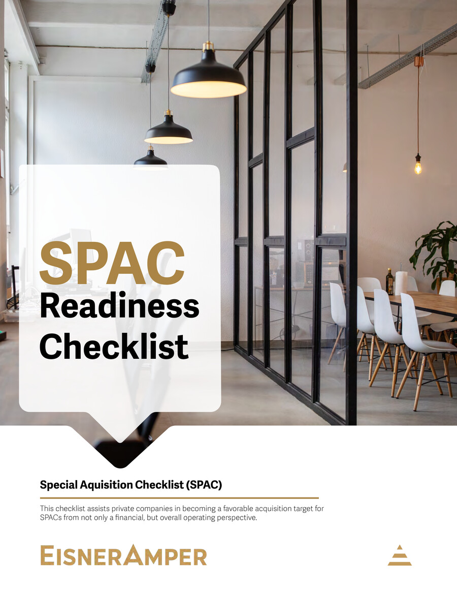 SPAC Readiness Checklist 2021 by EisnerAmper