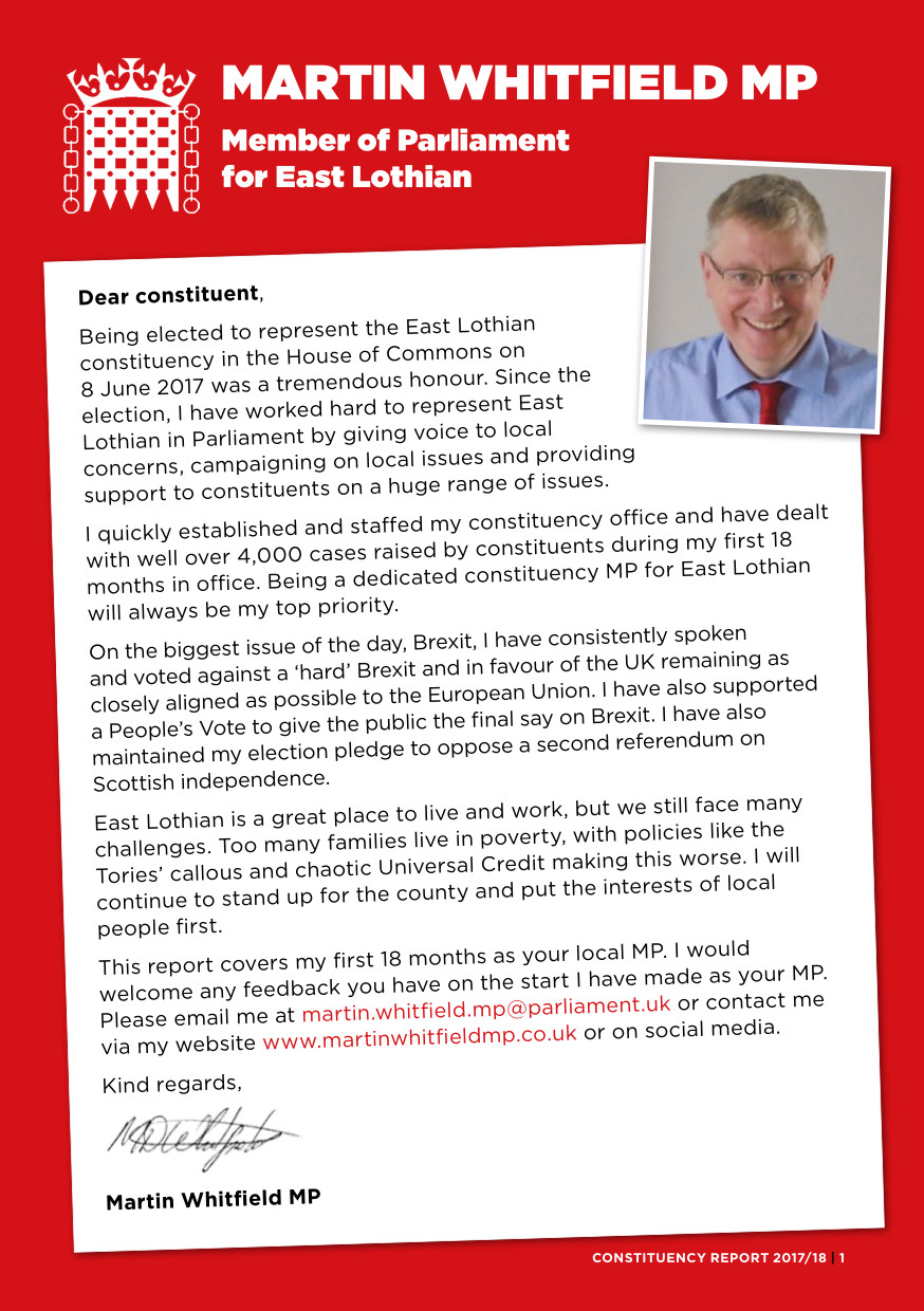 Martin Whitfield MP Constituency Report 2017-18 by Martin Whitfield ...
