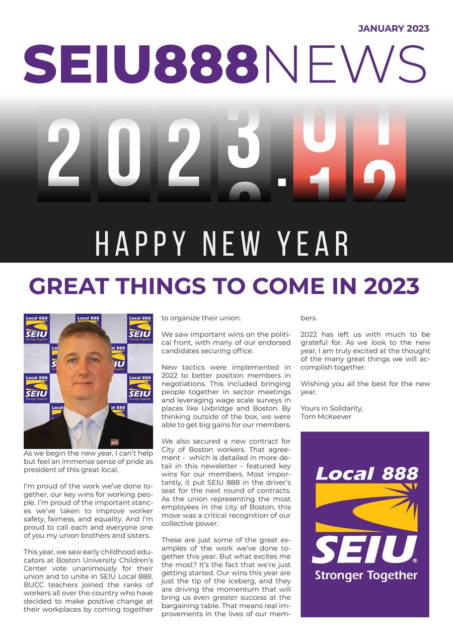 SEIU Local 888 news - January 2023 by Johannes - Flipsnack