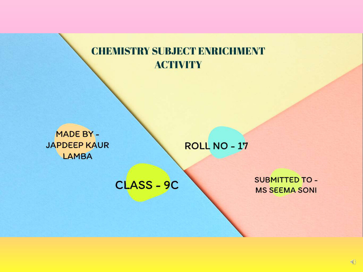 Chemistry Subject Enrichment Activity by JAPDEEPKAURLAMBA... - Flipsnack