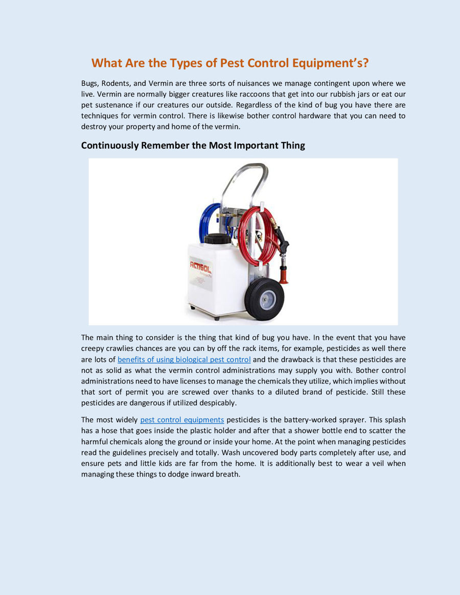 What Are The Types Of Pest Control Equipments by Acme... - Flipsnack
