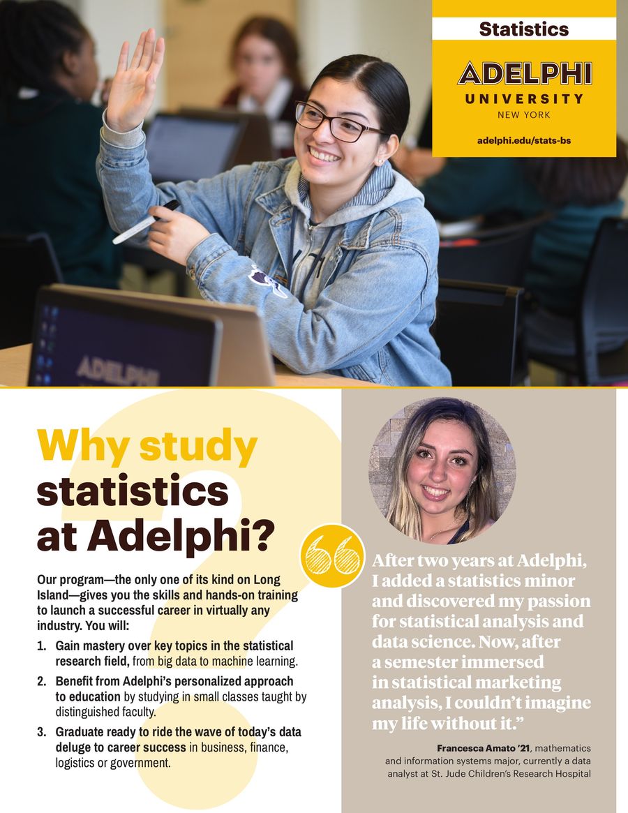 Adelphi University Statistics Brochure (23641) by Noelle - Flipsnack