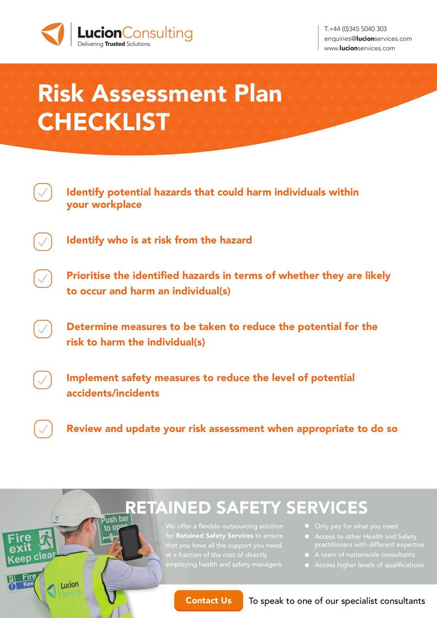 Lucion Risk Assessment Checklist by Lucion Group - Flipsnack