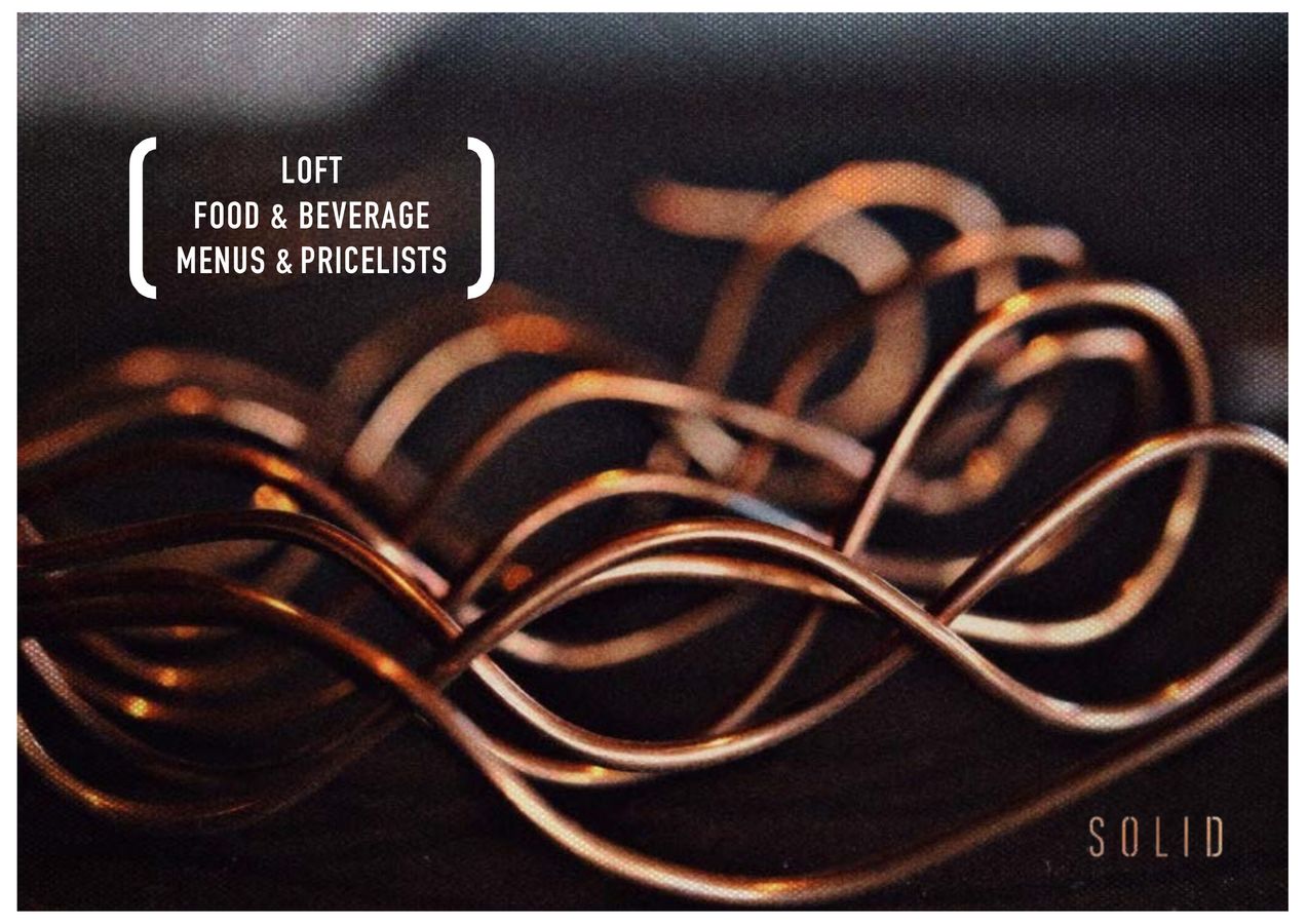 Loft - Food & Beverage Menus by SOLID - Flipsnack