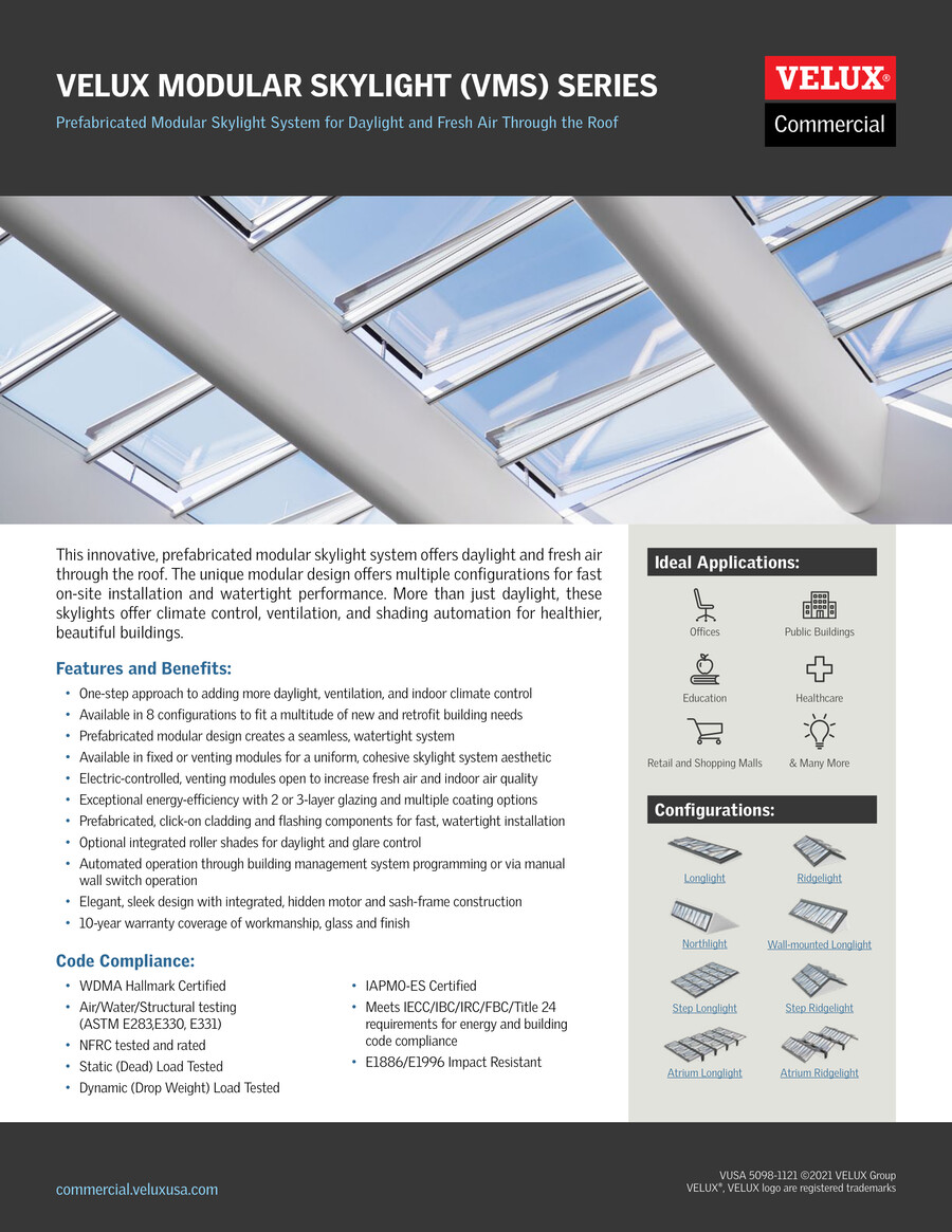 Flyer-Commercial-VMS-Skylight-Sales-Sheet-v-5098-1121 by VELUX Skylights