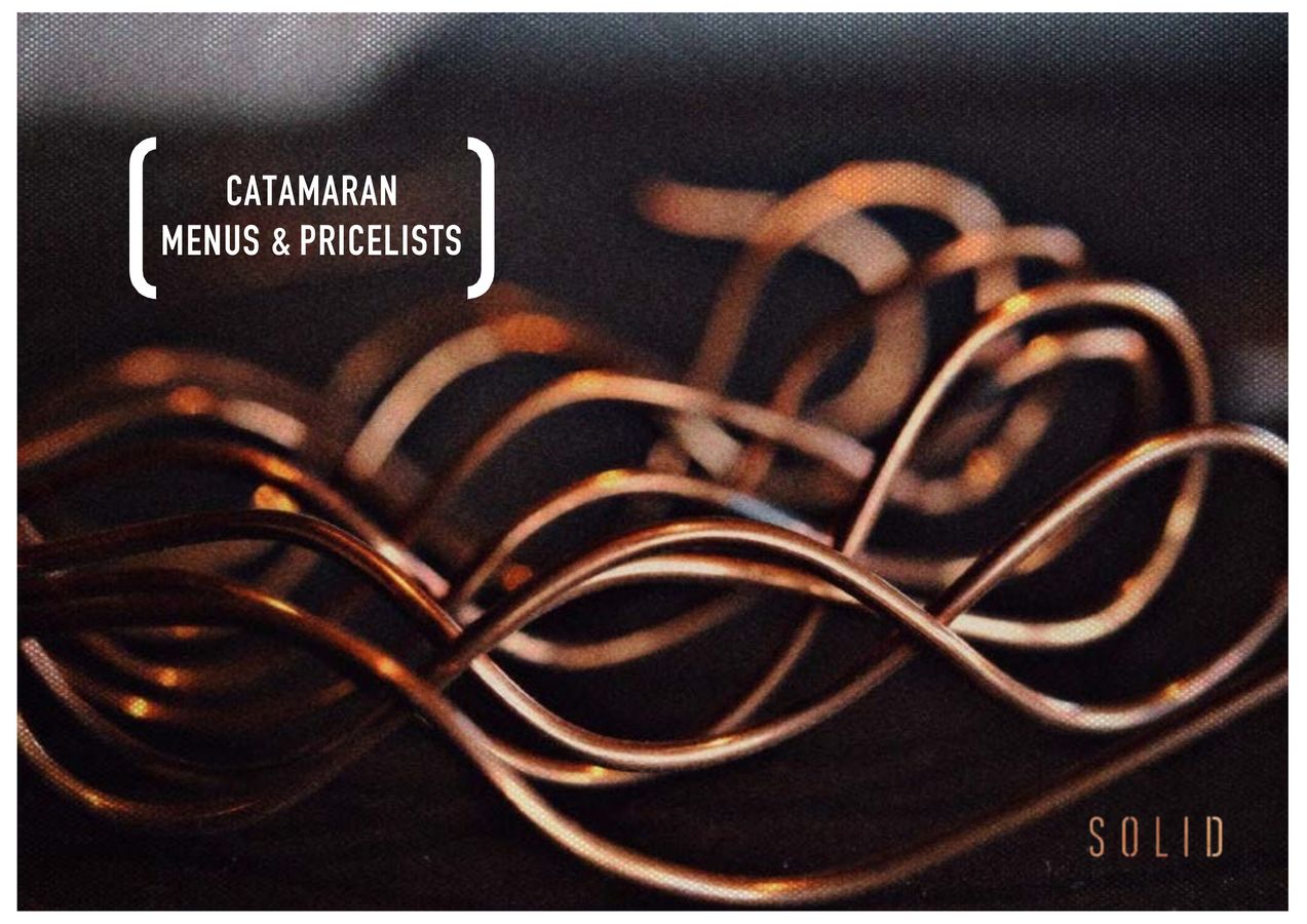 Catamaran Menus & Price Lists by SOLID - Flipsnack