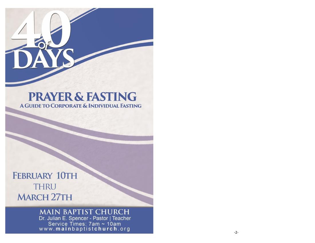 2016 MBC 40 Day Fasting Guide English by Main Baptist Church - Flipsnack