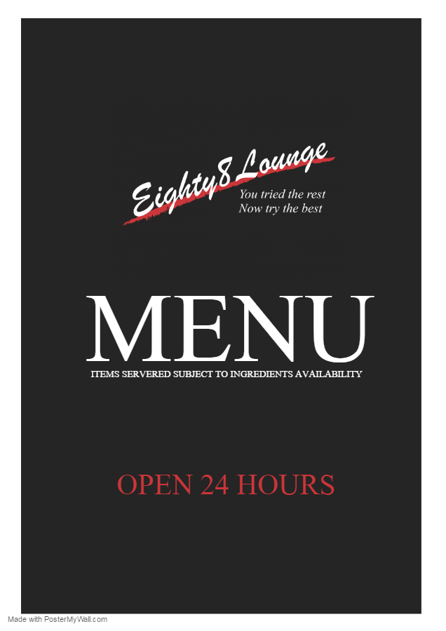 Eighty 8 Lounge Menu by Abdul... - Flipsnack