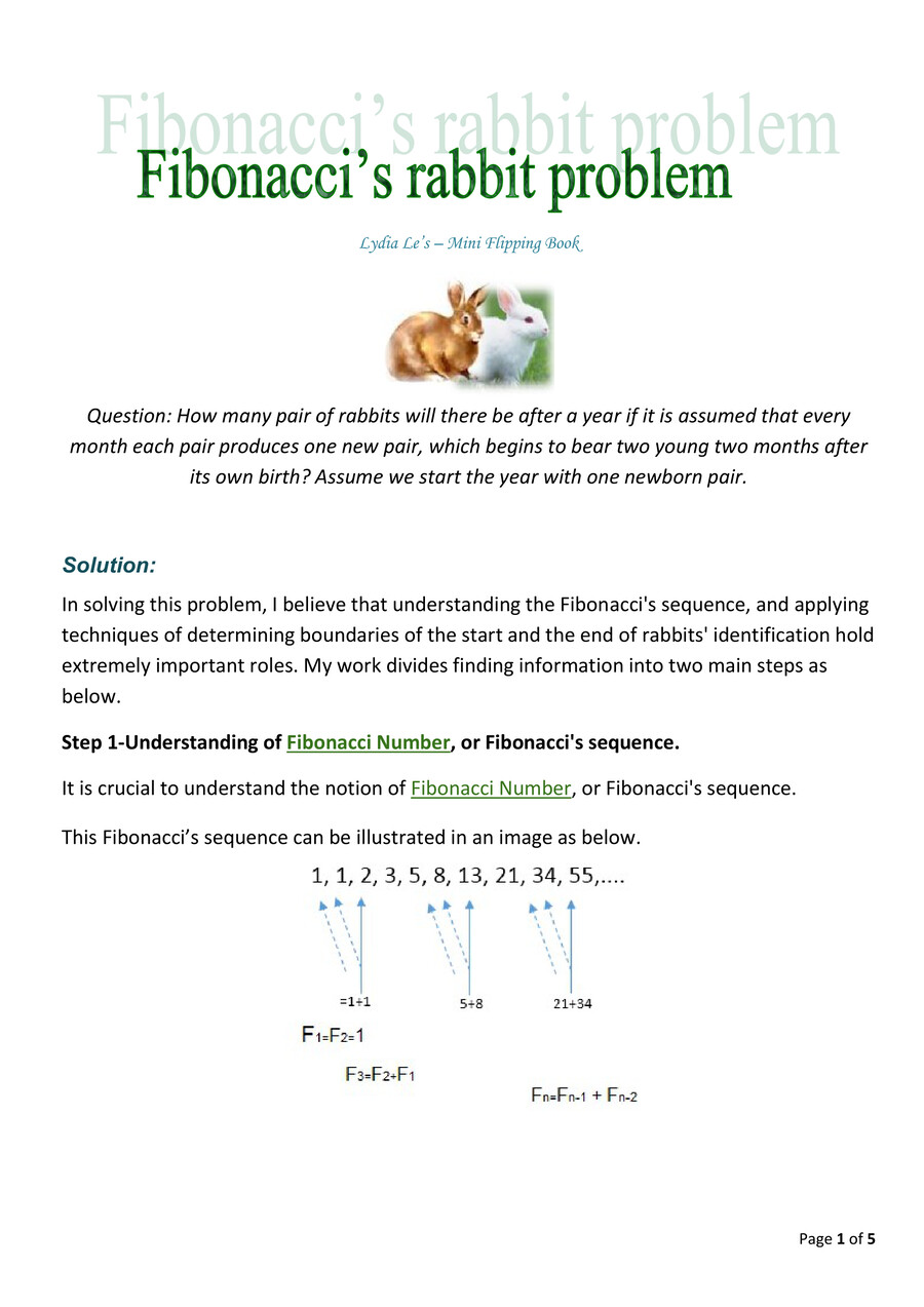 Lydia Le-Fibonacci Rabbits by - Flipsnack