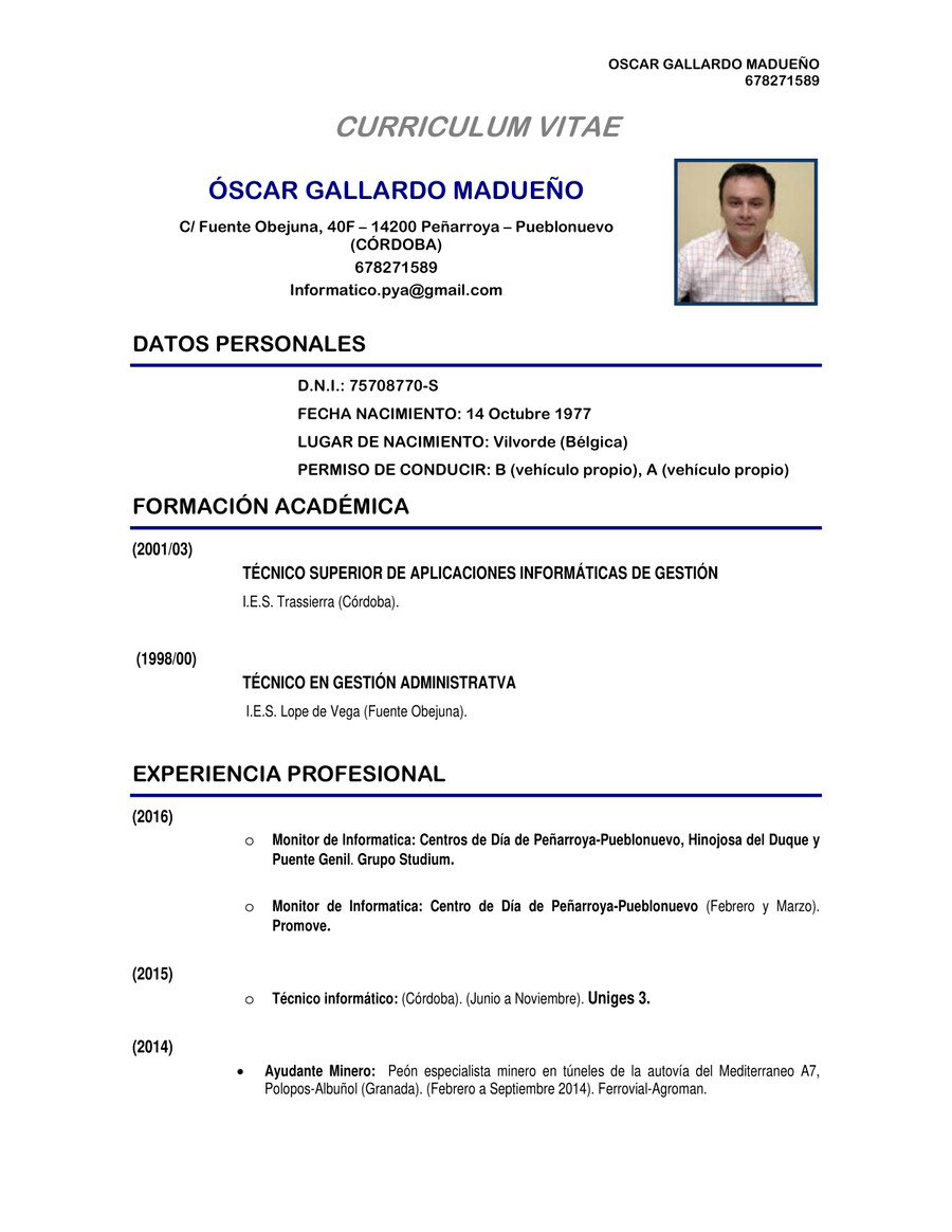 CV Oscar Gallardo by Oscar Gallardo - Flipsnack
