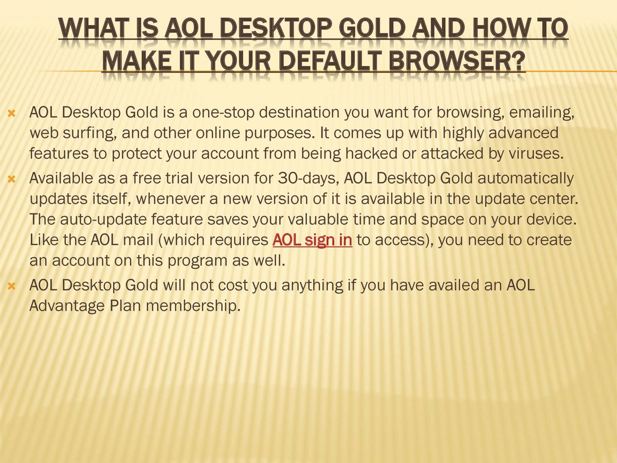 What is AOL Desktop Gold and how to by Neymar Watson - Flipsnack
