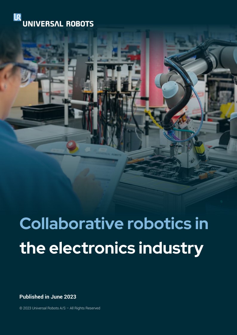 Collaborative robotics in the electronics industry by Universal Robots ...