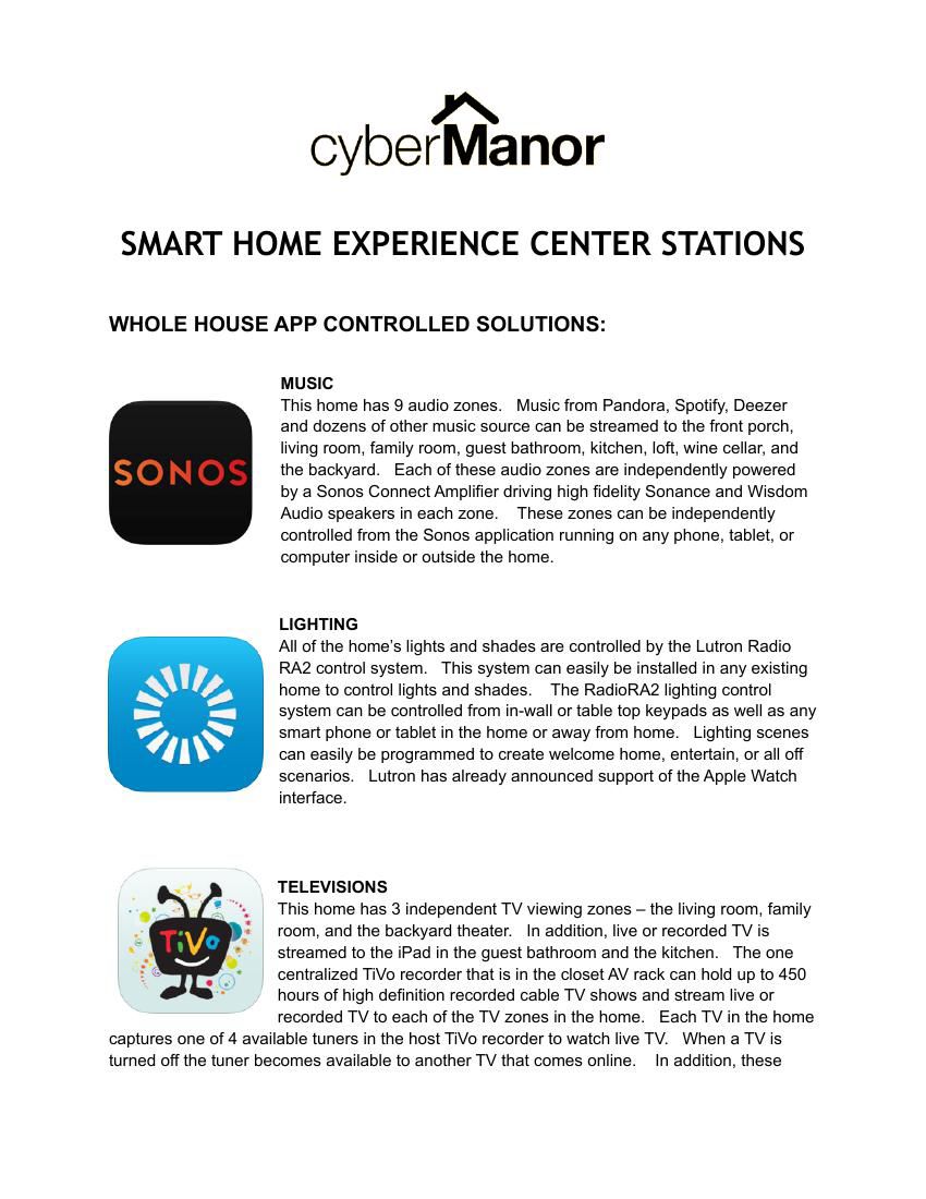 cyberManor Smart Home Experience Center Stations by Gordon van Zuiden ...