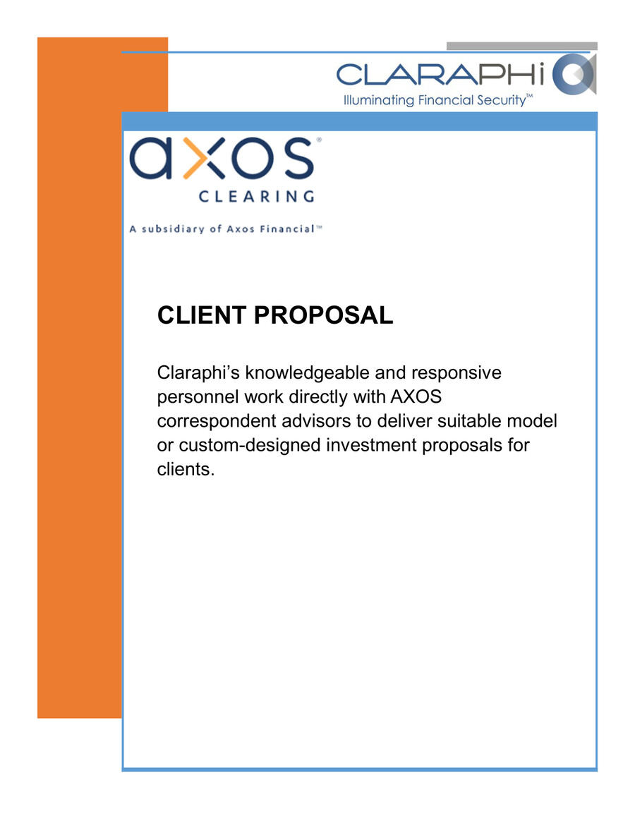 AXOS CLEARING proposal cover page with Sample Custom Conserv by Roxanna ...