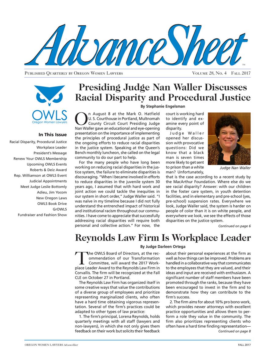 OWLS Advance Sheet Fall 2017 by Linda Tomassi - Flipsnack