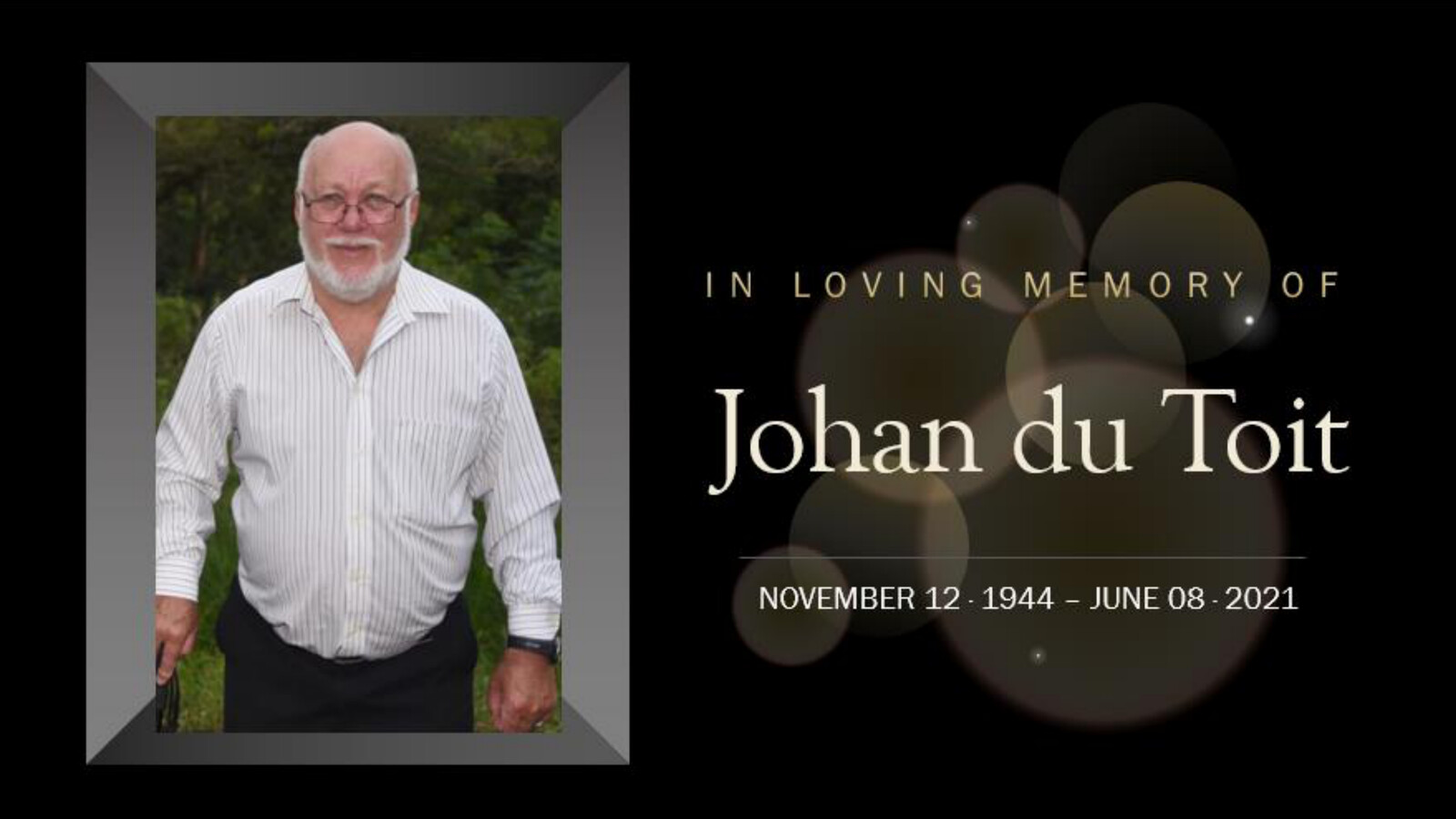 In Loving Memory - Johan du Toit by Wynand du Toit - Flipsnack