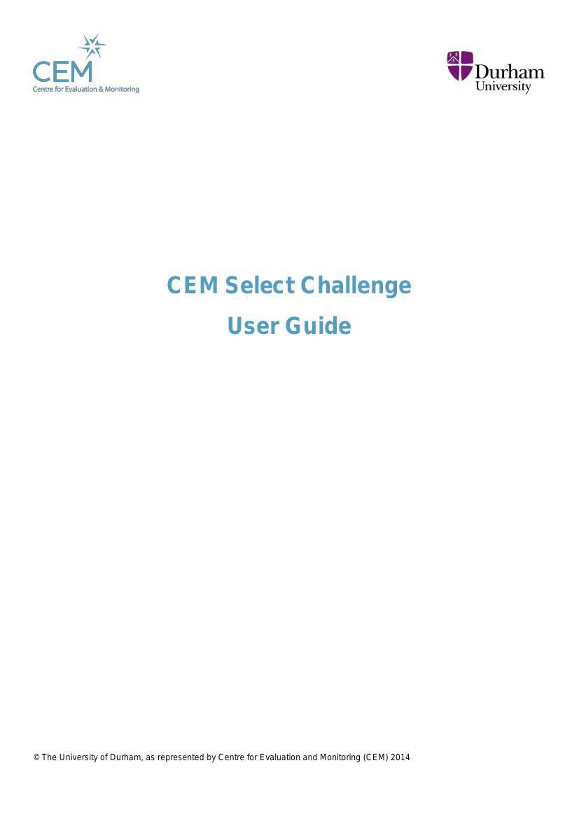 CEM Select Challenge User Guide (2) by Alleyns - Flipsnack
