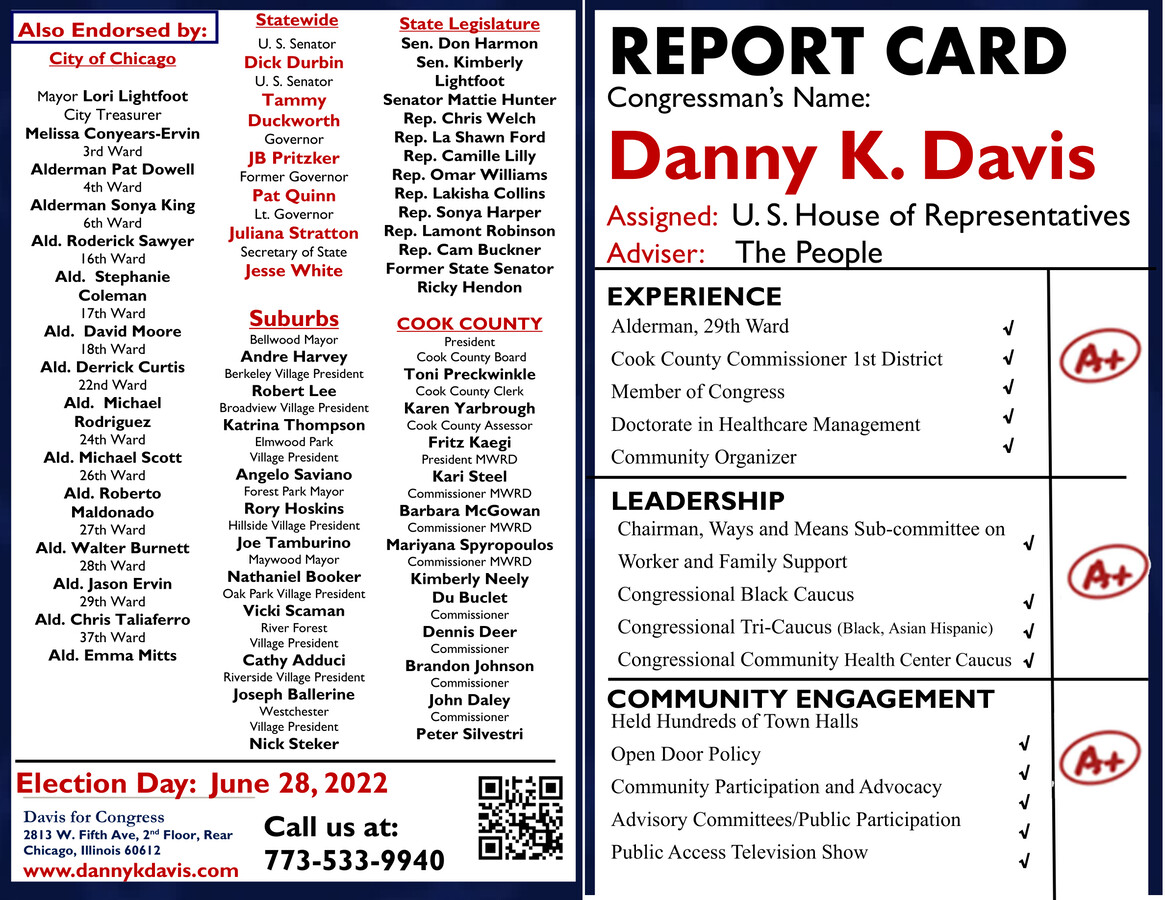 Congressman Danny K. Davis' Report Card by Tumia Romero - Flipsnack