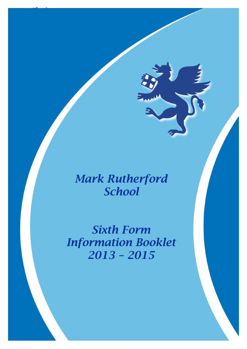 Mark Rutherford Sixth Form Prospectus 2013 - 2015 by Jackie Samosa ...