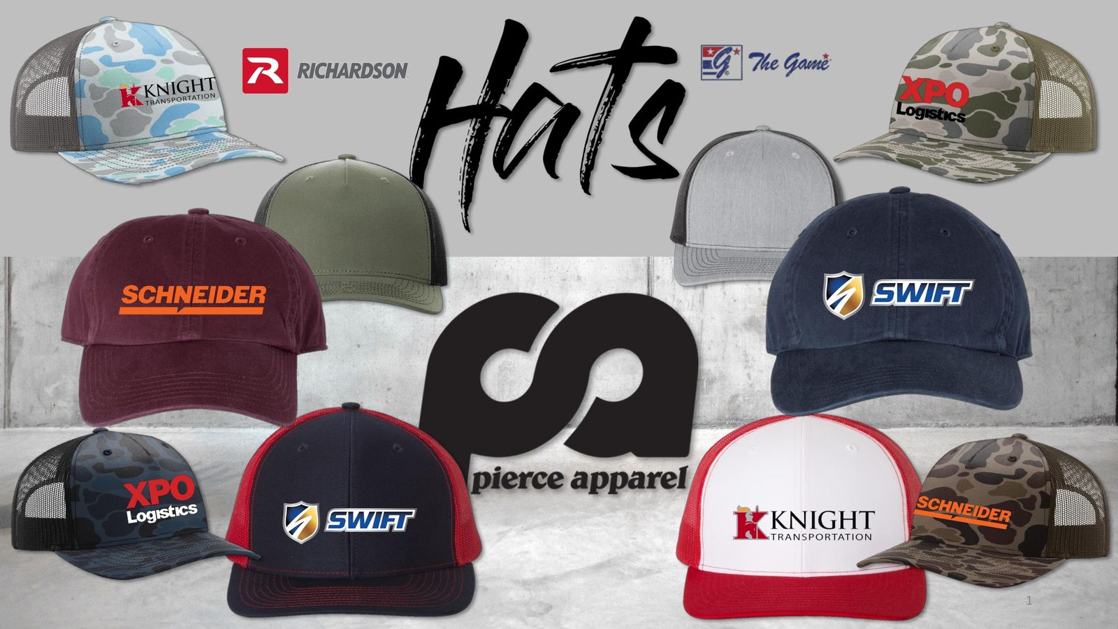 TRUCKING - LOGISTICS HAT CATALOG by Pierce Apparel - Flipsnack