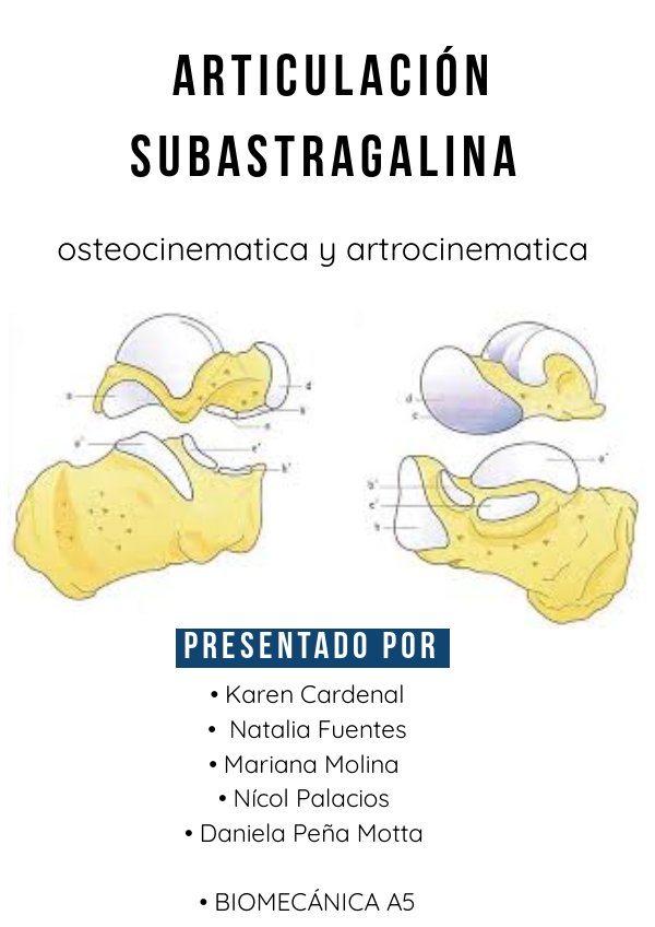 Biomecanica subastragalina by Leydi Daniela - Flipsnack