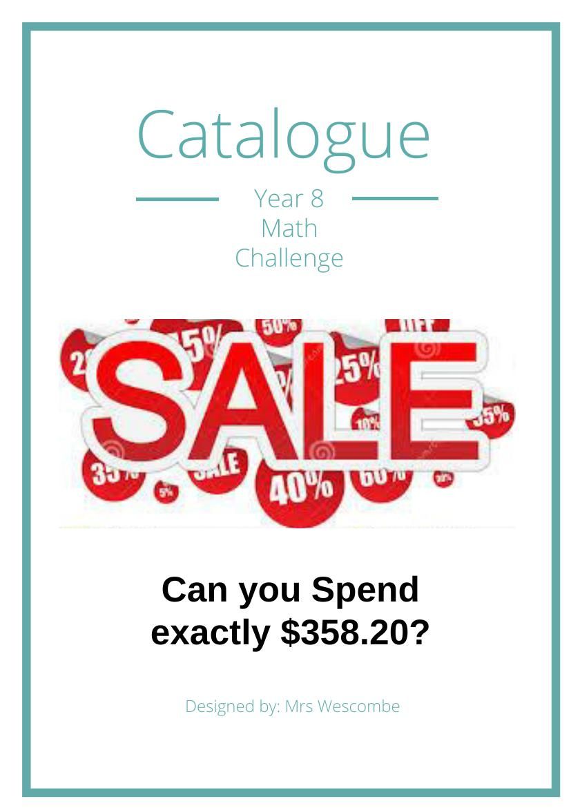 Year 8 Math Challenge by Wendy Wescombe - Flipsnack