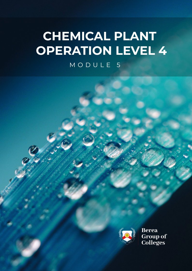 Chemical Plant Operation Level 4 - Module 5 by E-Publishing - Flipsnack
