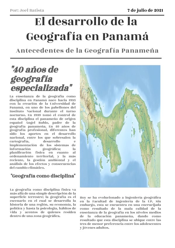 Desarrollo de la Geografía Panameña by Joel Antonio... - Flipsnack